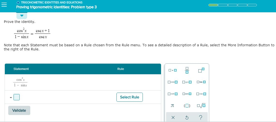 Solved = O TRIGONOMETRIC IDENTITIES AND EQUATIONS Proving | Chegg.com