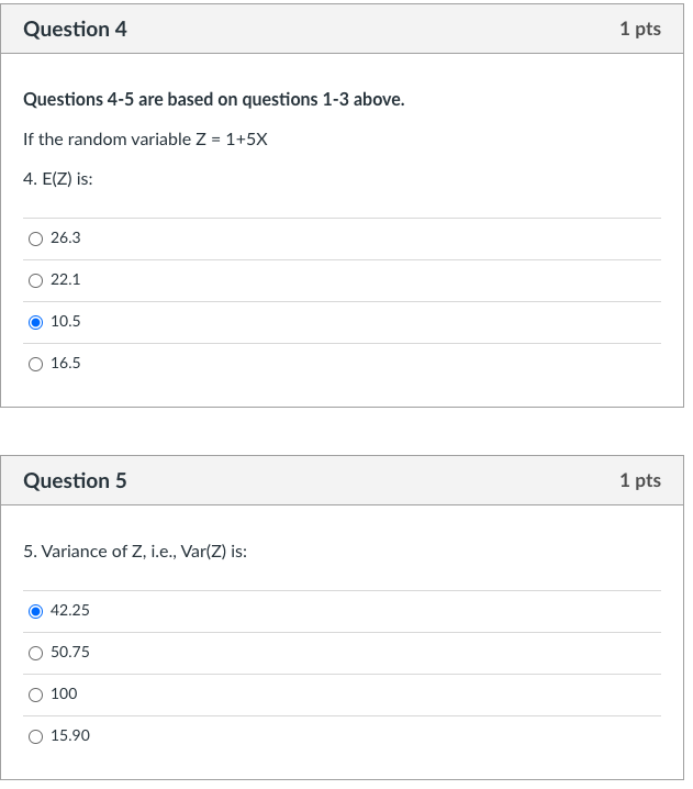 2. E(X) is: 0.98 2.12 1.90 1.46 Question 3 1 pts 3. | Chegg.com