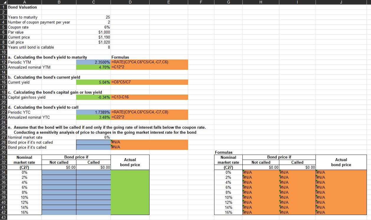 Solved Need Help with Part E.How would the price of the bond | Chegg.com