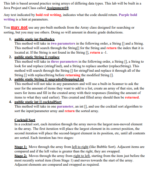Solved This lab is based around practice using arrays of | Chegg.com