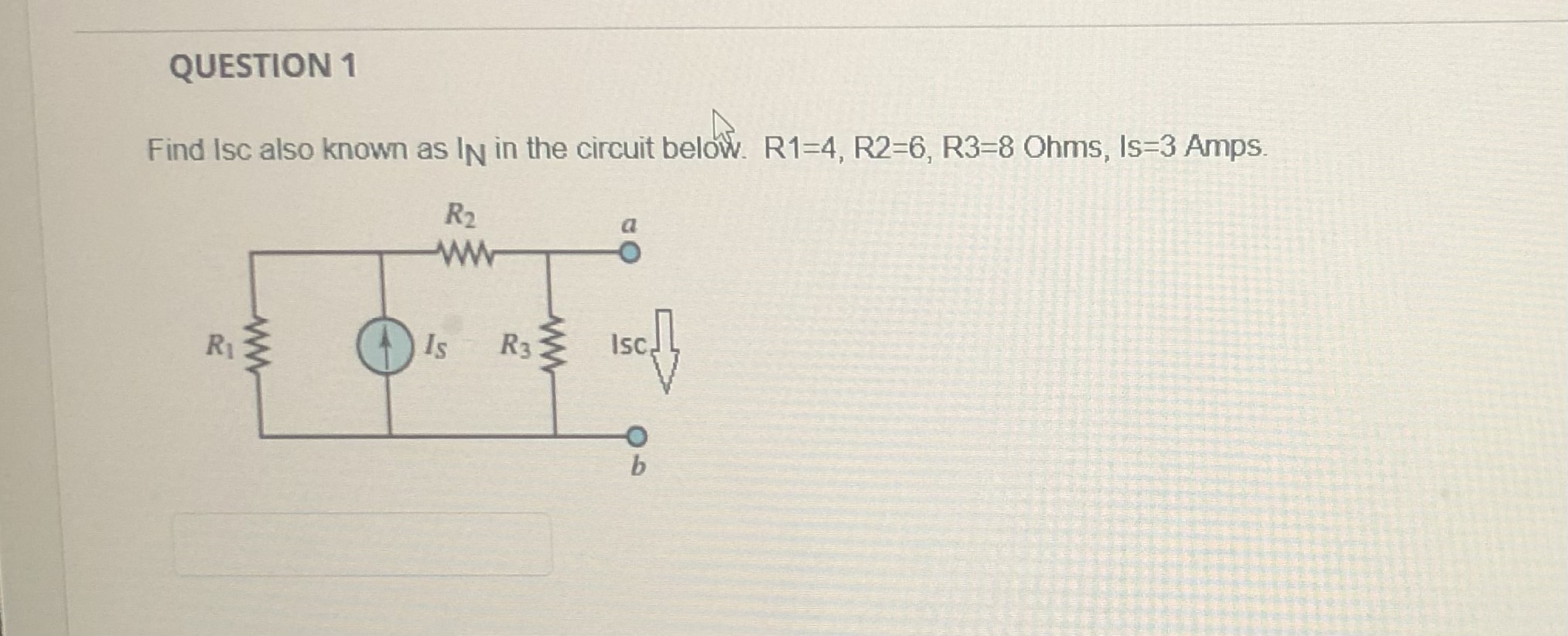 Solved Find Isc also known as IN in the circuit below. | Chegg.com