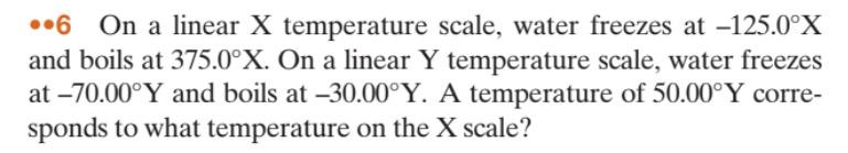 Solved ∙∙ On a linear X temperature scale, water freezes at | Chegg.com