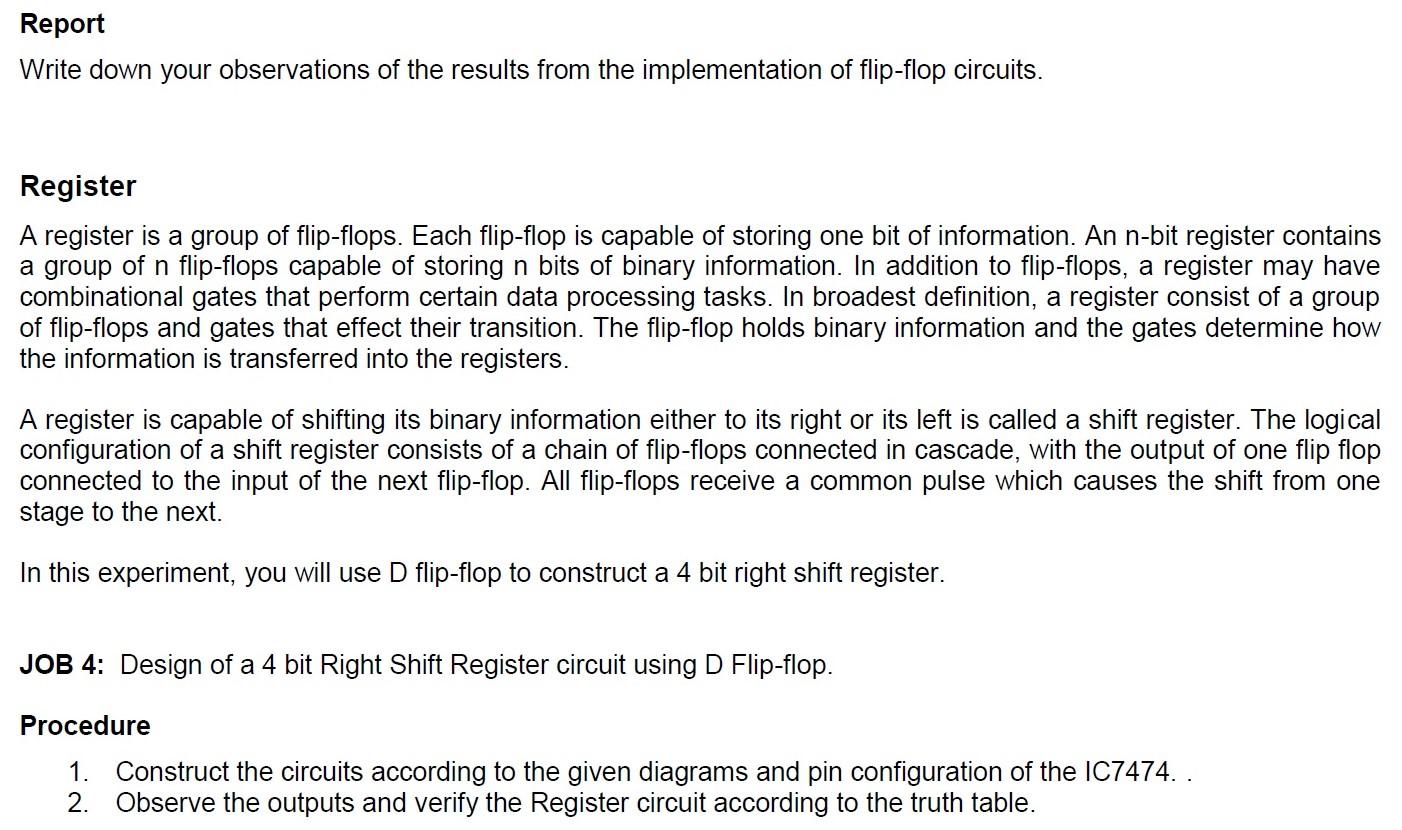 Solved Objectives Familiarize with the analysis of Flip-Flop | Chegg.com
