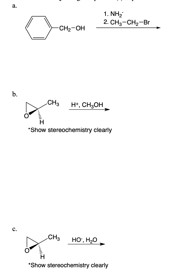 Solved a. 1. NH2 2. CH3 -CH2-Br -CH2-OH b. CH3 H+, CH2OH Н. | Chegg.com