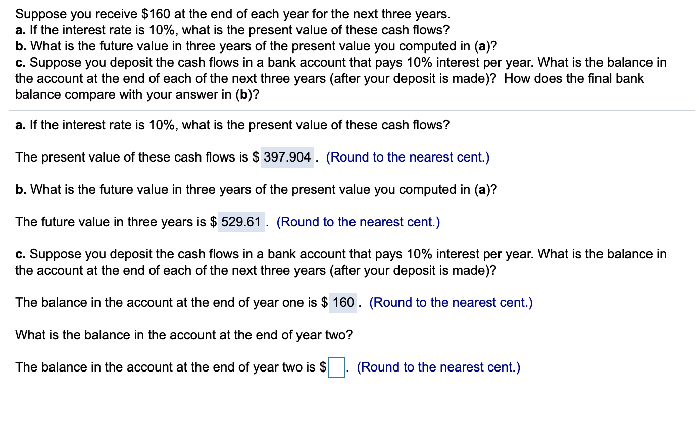 Solved Suppose you receive $160 at the end of each year for | Chegg.com