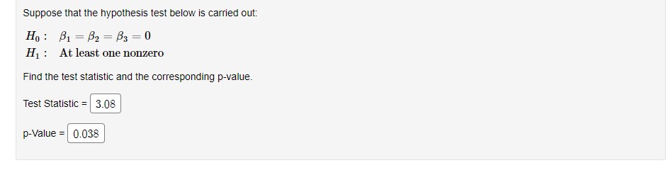 Solved (1 point) Below is partial Minitab output from a | Chegg.com