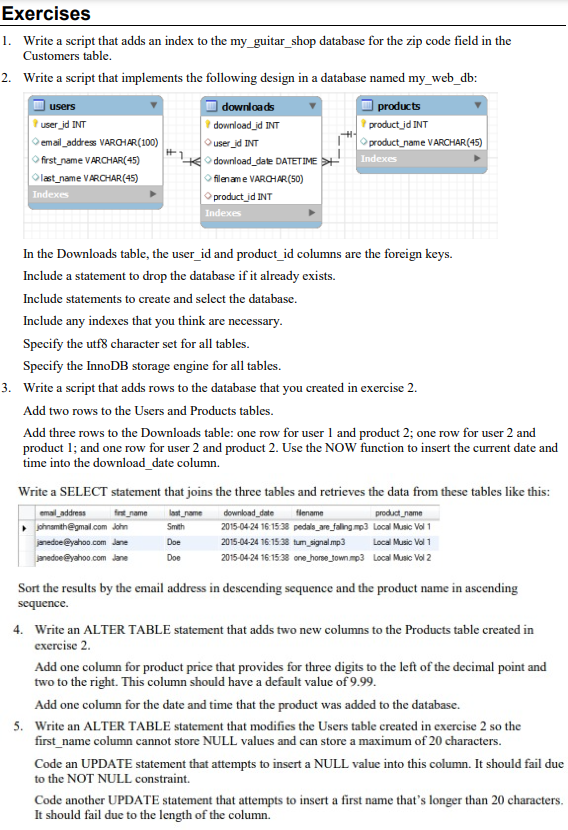 Solved 1. ﻿Write a script that adds an index to the | Chegg.com