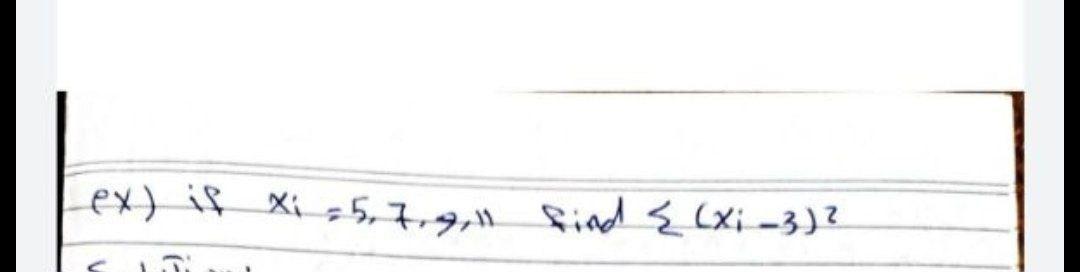 Solved ex) is xi 25,7,9,1 find {(xi 3)? if Xi 3 | Chegg.com
