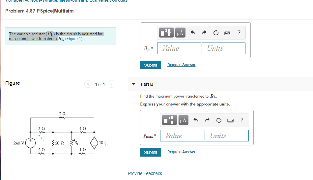 Solved Problem 4.87 PSpice Multisim The variable resistor | Chegg.com