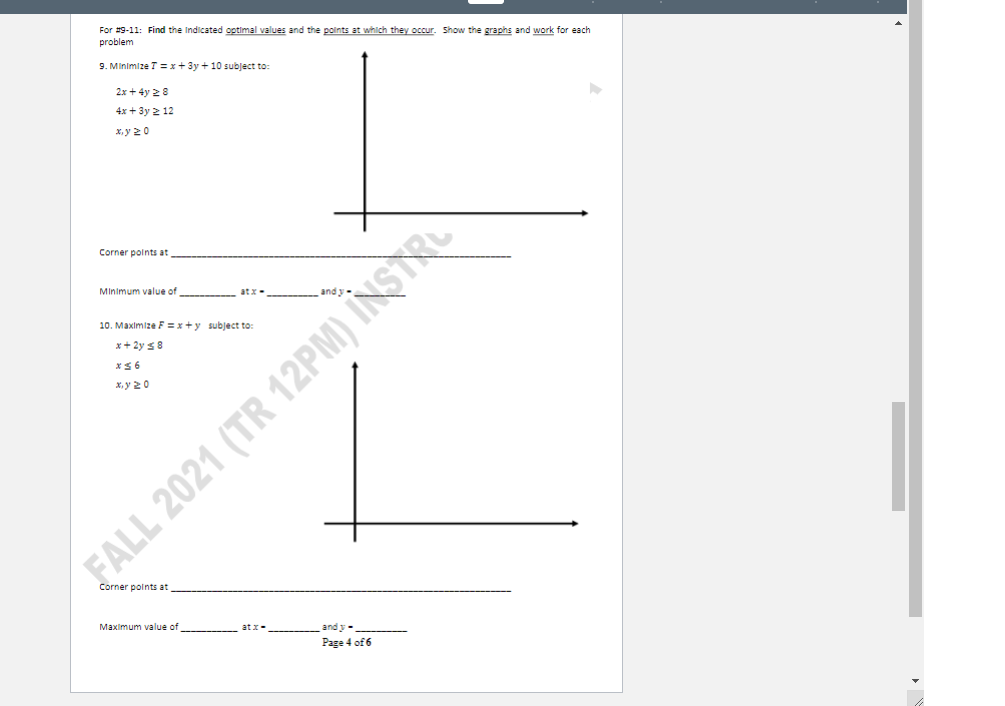 Solved For 19-11: Find the Indicated optimal values and the | Chegg.com