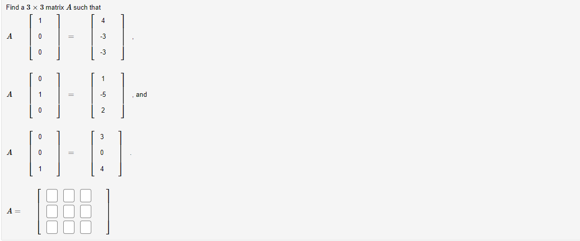 Solved Find a 3×3 matrix A such that | Chegg.com