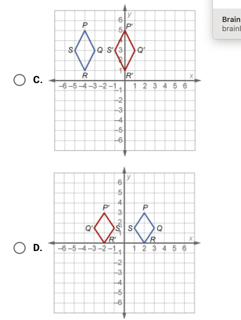 Solved Quadrilateral PQRS is transformed using the rule | Chegg.com