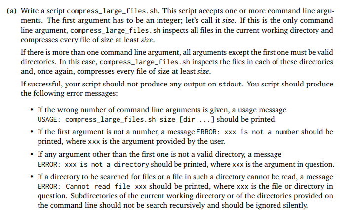 Using Shell Script Program A Script That Uses Gzip 5837