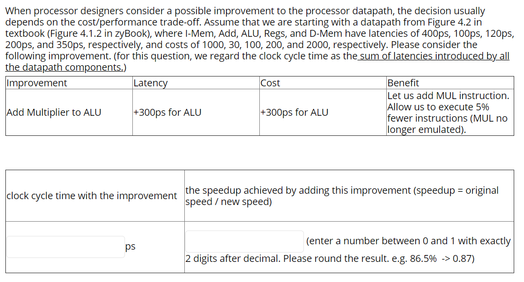 Solved When processor designers consider a possible | Chegg.com