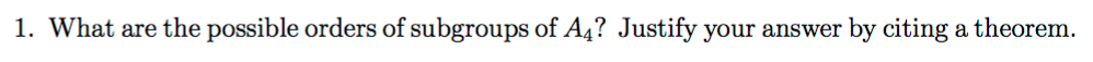Solved Consider the alternating group As. 1. What are the | Chegg.com