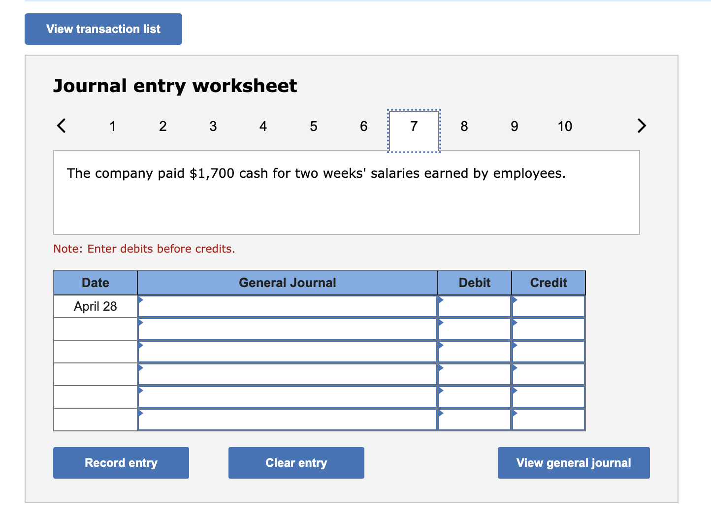 Solved Journal entry worksheet