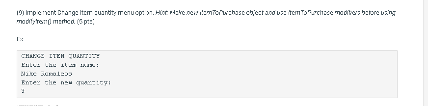 Solved 8.31 Clone of LAB∗ : Program: Online shopping cart | Chegg.com