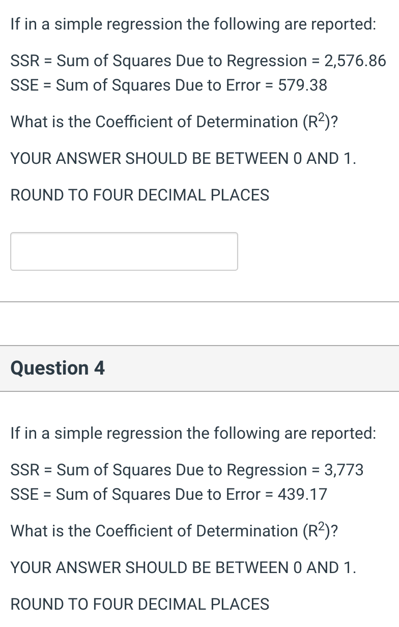 Solved If in a simple regression the following are reported: | Chegg.com