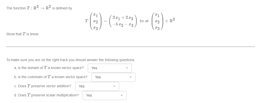 Solved The function T:R3→R2 is defined by | Chegg.com