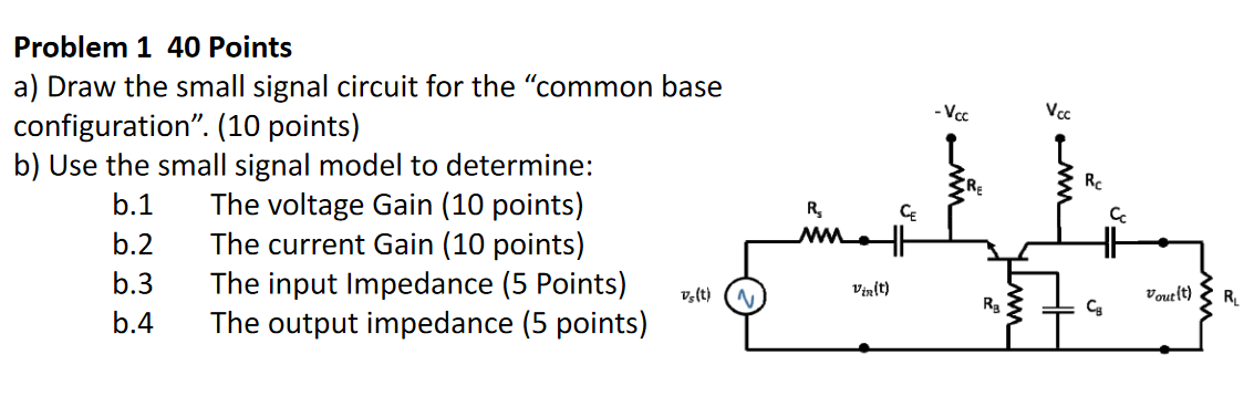 Solved - Voc Voc Problem 1 40 Points a) Draw the small | Chegg.com