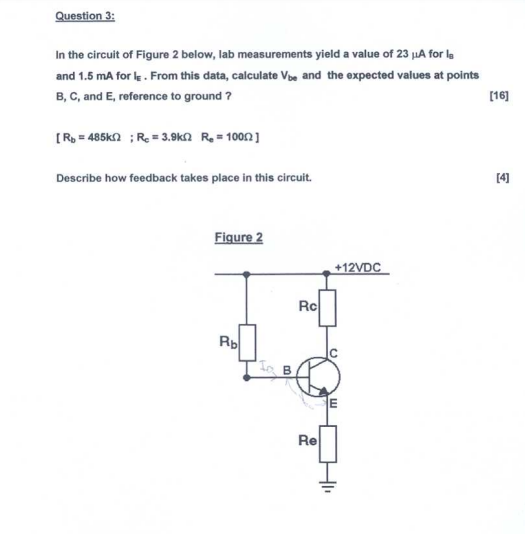 Solved In the circuit of Figure 2 below, lab measurements | Chegg.com