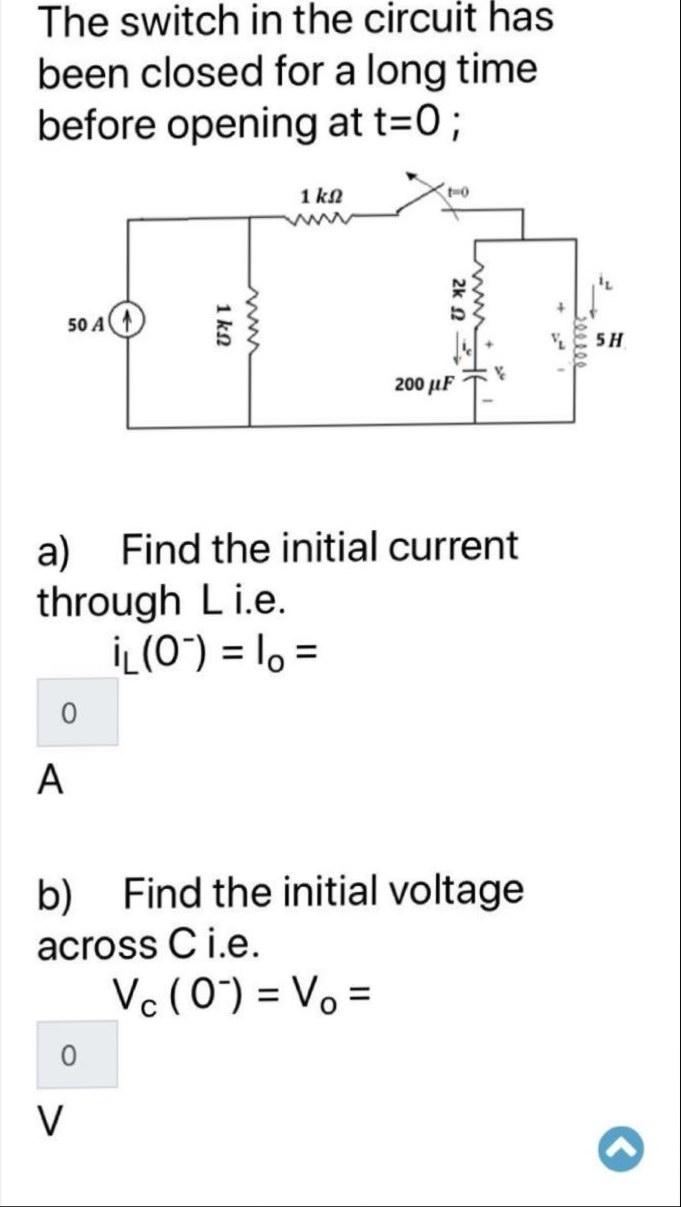 Solved c : write the s-domain expression for the inductor | Chegg.com