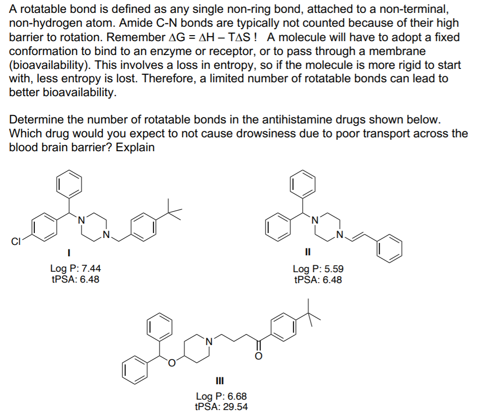 Solved A rotatable bond is defined as any single non-ring | Chegg.com