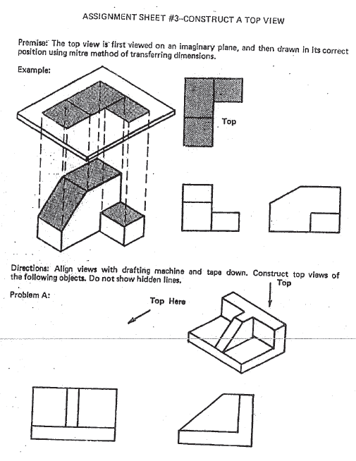 Solved ASSIGNMENT SHEET \#3"CONSTRUCT A TOP VIEW Promise: | Chegg.com