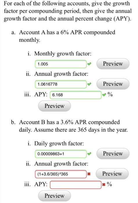 Solved For each of the following accounts, give the growth | Chegg.com