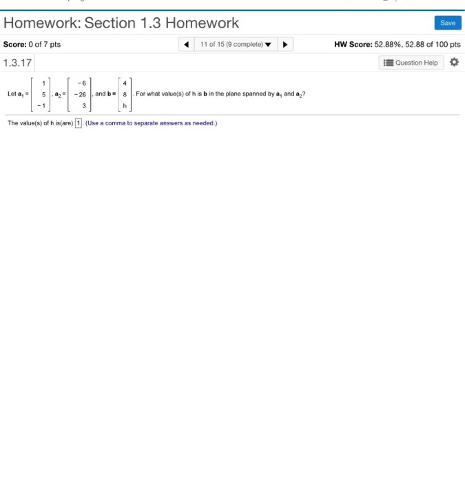 Solved Homework: Section 1.3 Homework Score: 0 of 7 pts | Chegg.com