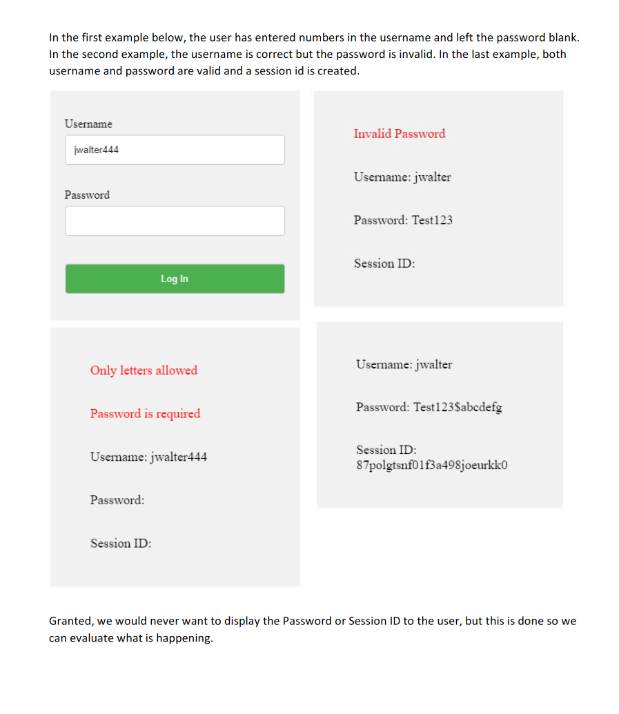 Solved In this exercise, we will start with the Login Form | Chegg.com