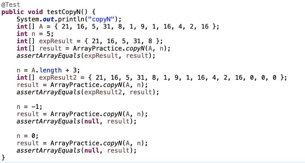 Solved /* Returns a new array consisting of аїї of the first | Chegg.com