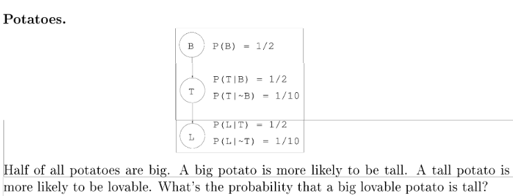 Solved Potatoes. Half of all potatoes are big. A big potato | Chegg.com