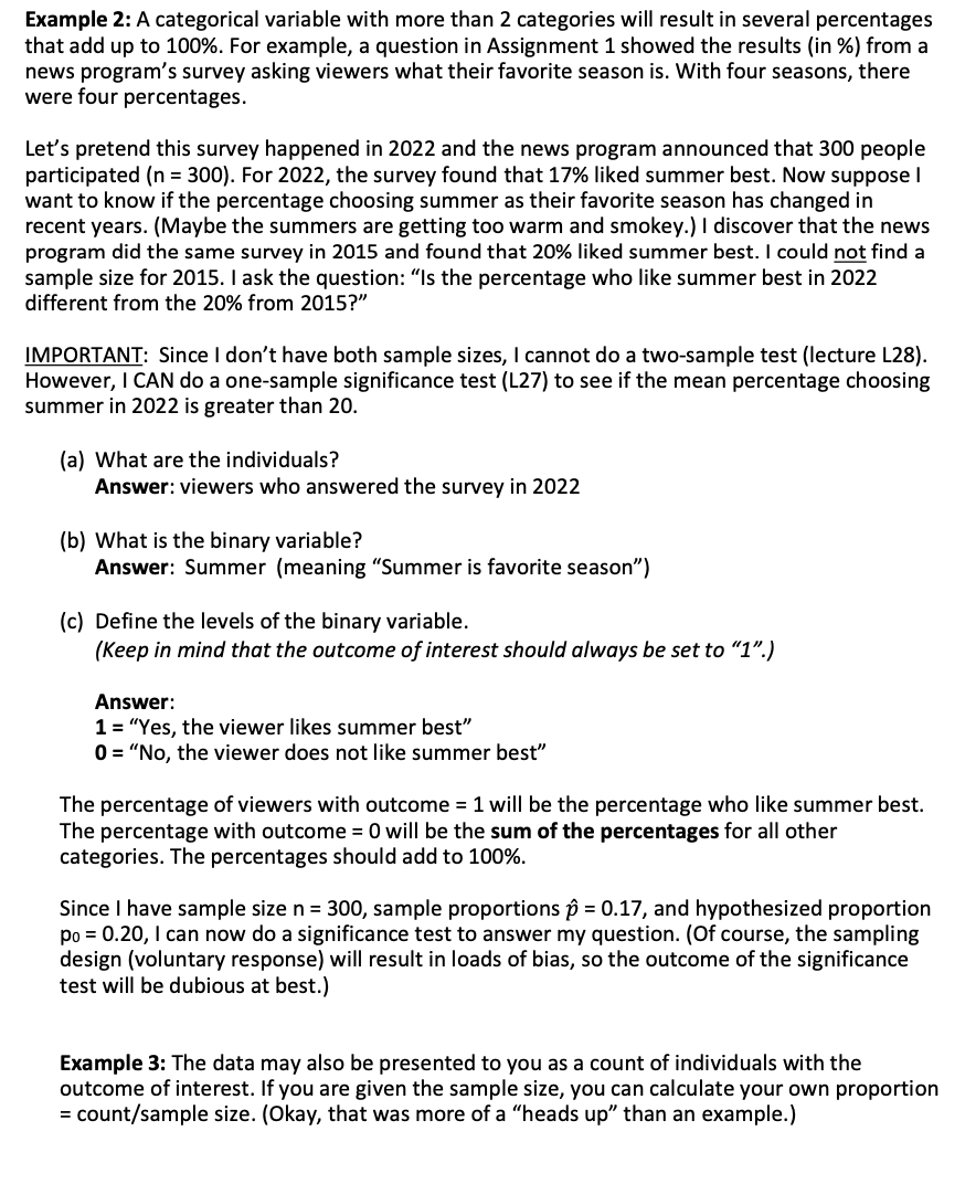 The following is a short discussion with examples for | Chegg.com