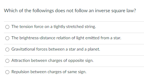 Solved Which of the followings does not follow an inverse | Chegg.com