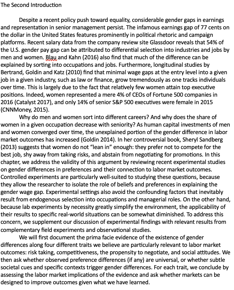 Can you create a new introduction by using these two | Chegg.com