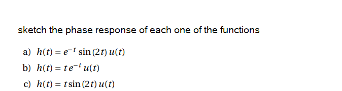 Solved please explain HOW the PHASE RESPONSE is FOUND and | Chegg.com