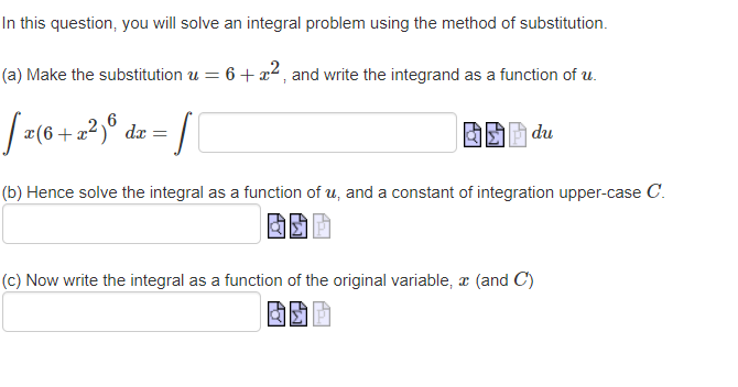 Solved In this question, you will solve an integral problem | Chegg.com