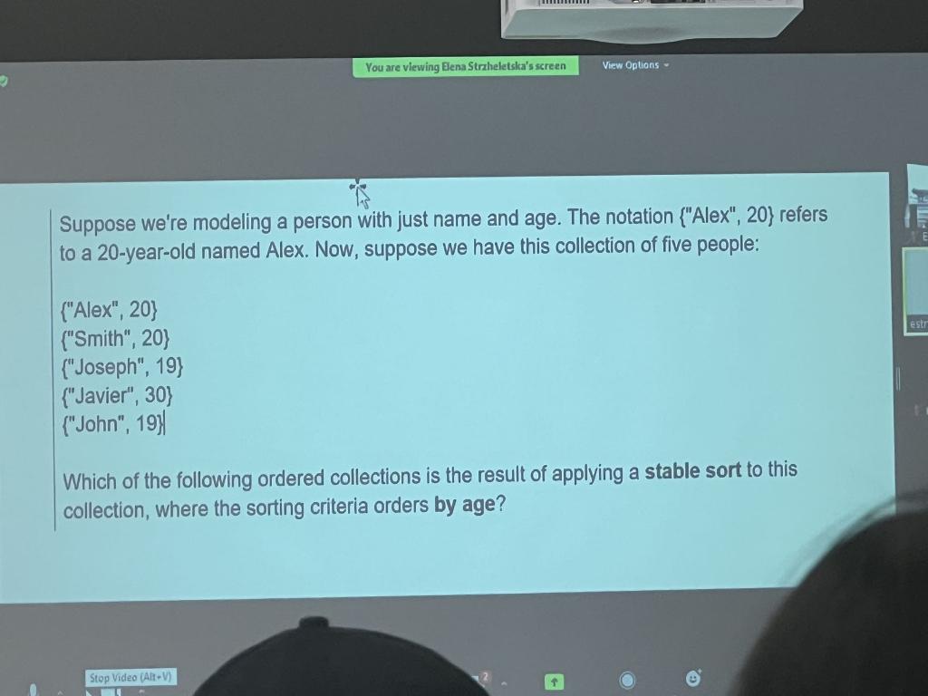 Solved Suppose we're modeling a person with just name and | Chegg.com