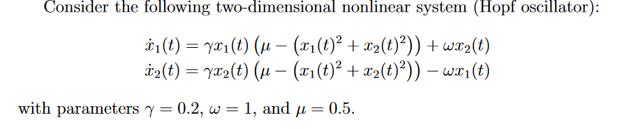 Consider the following two-dimensional nonlinear | Chegg.com
