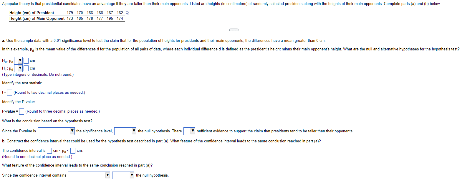 Solved \begin{tabular}{lllllll} \hline Height (cm) of | Chegg.com