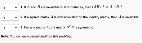 Solved ? 1. If A and B are invertible n x n matrices, then | Chegg.com