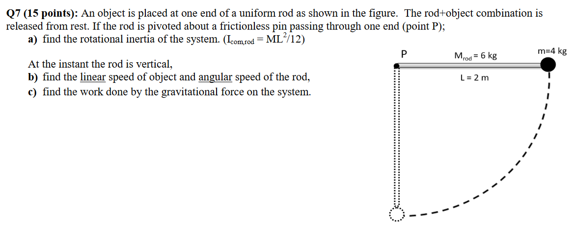 Solved Q7 (15 points): An object is placed at one end of a | Chegg.com