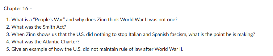 Chapter 16 - 1. What is a "People's War" and why does | Chegg.com