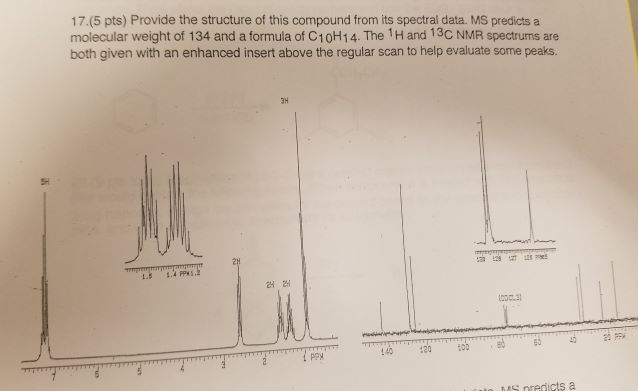 Solved 17.(5 pts) Provide the structure of this compound | Chegg.com