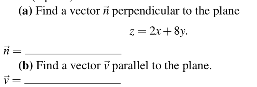 Solved (a) Find a vector i perpendicular to the plane | Chegg.com