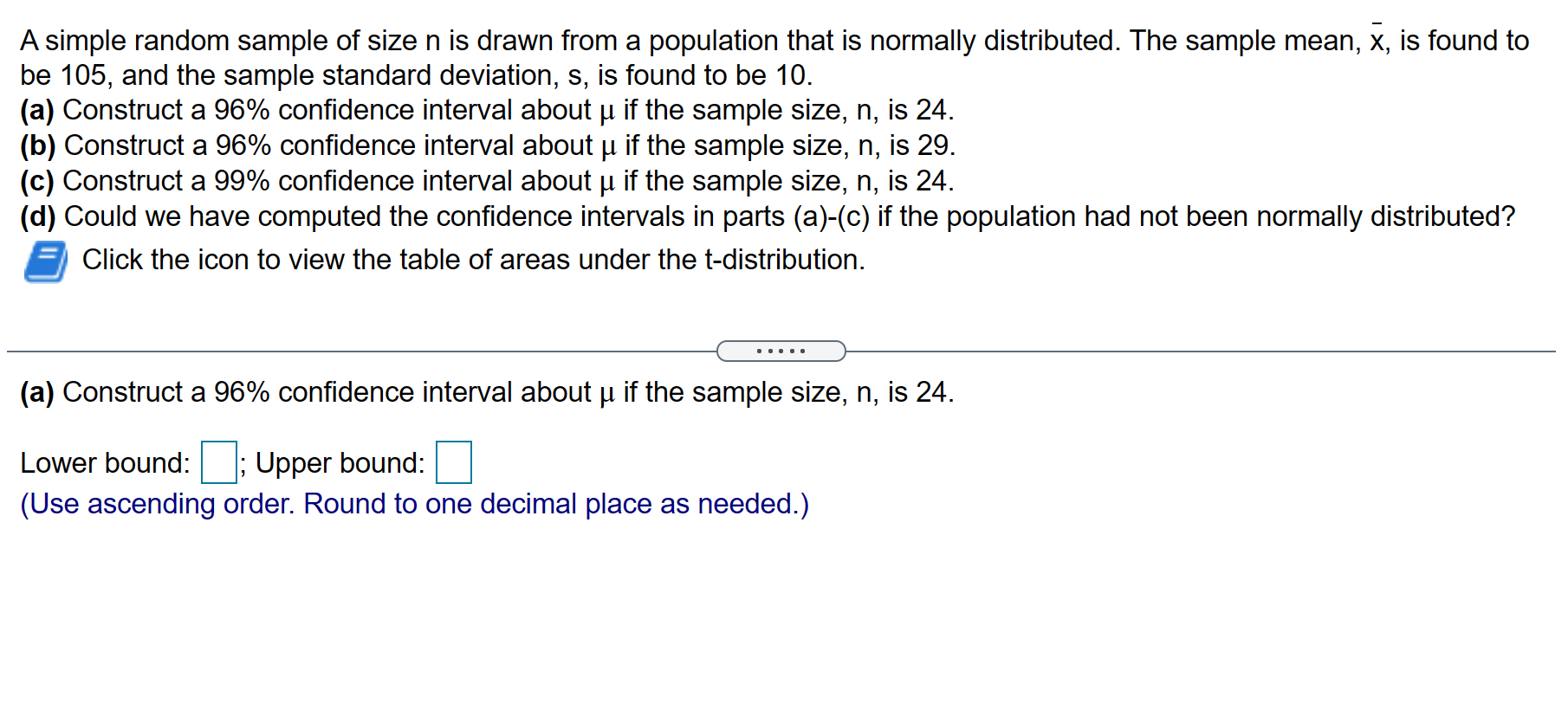 Solved A simple random sample of size n is drawn from a | Chegg.com