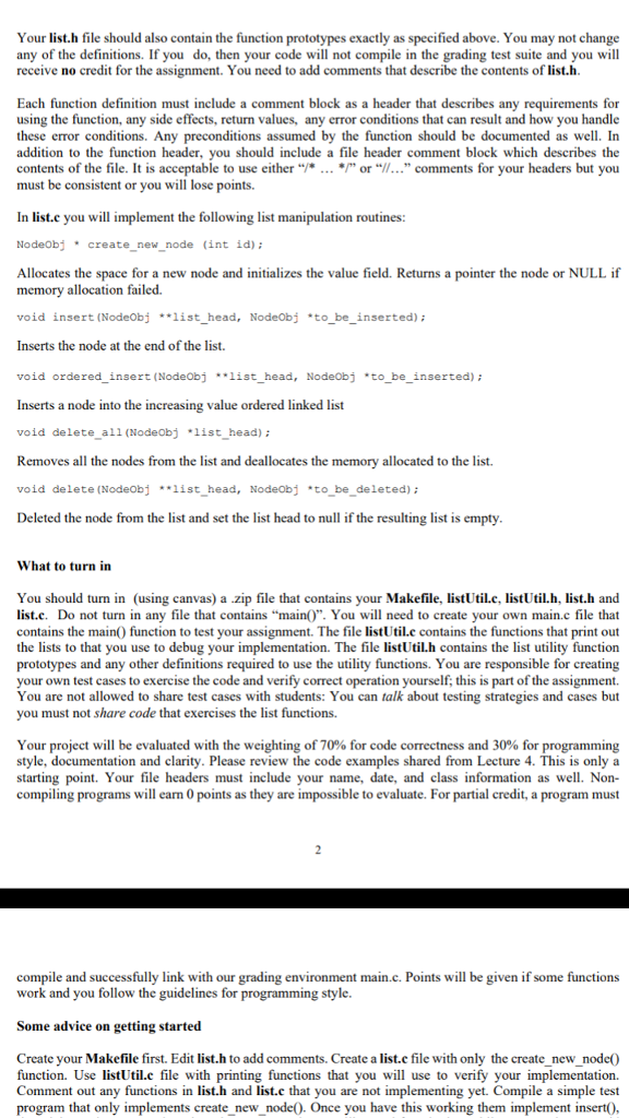 CMPS 12B Data Structures Assignment 2 A Doubly-Linked | Chegg.com
