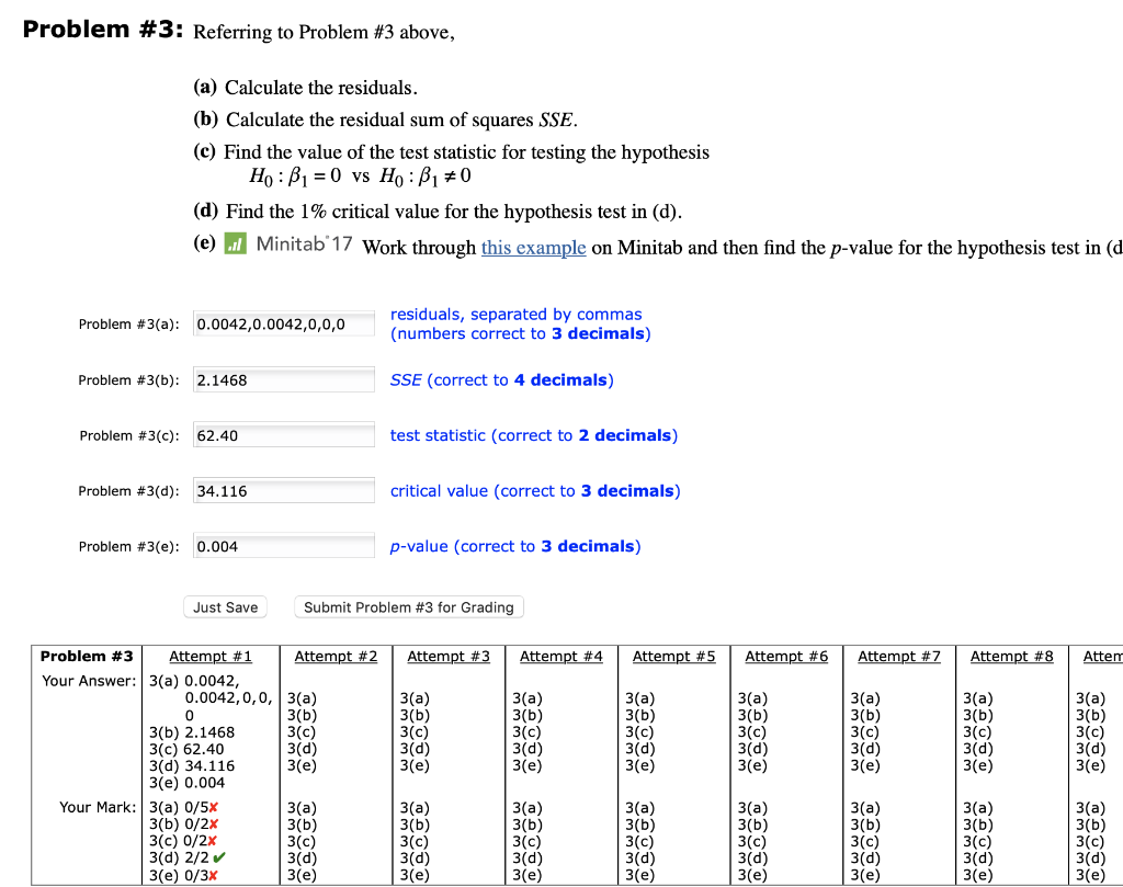 Solved Problem #3: Referring to Problem #3 above, (a) | Chegg.com