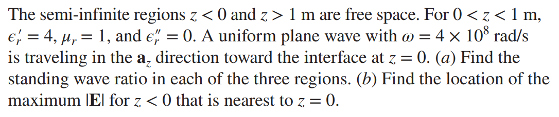 The semi-infinite regions z 1 m are free | Chegg.com
